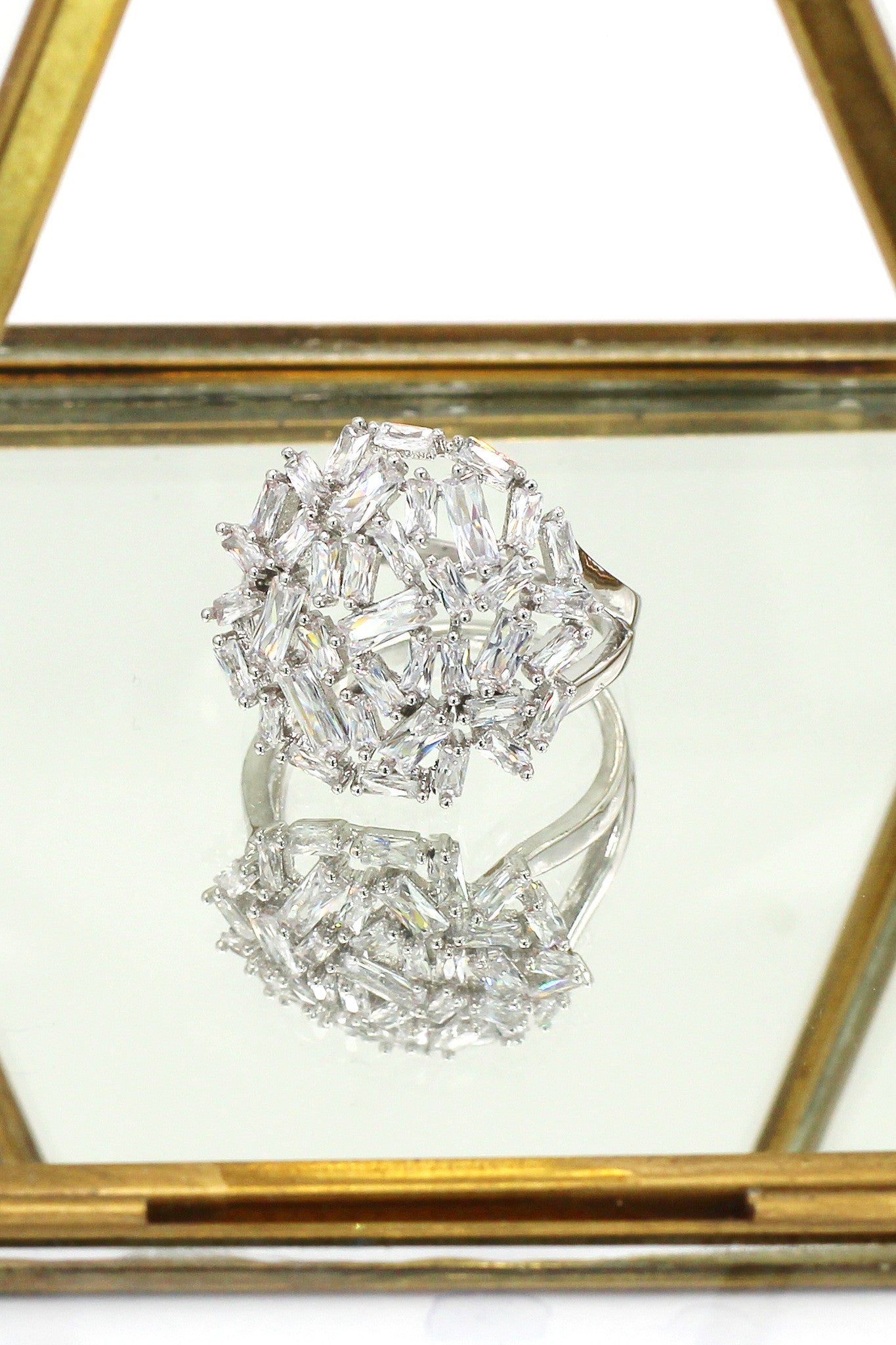 fashion small square crystal ring – Ocean Fashion