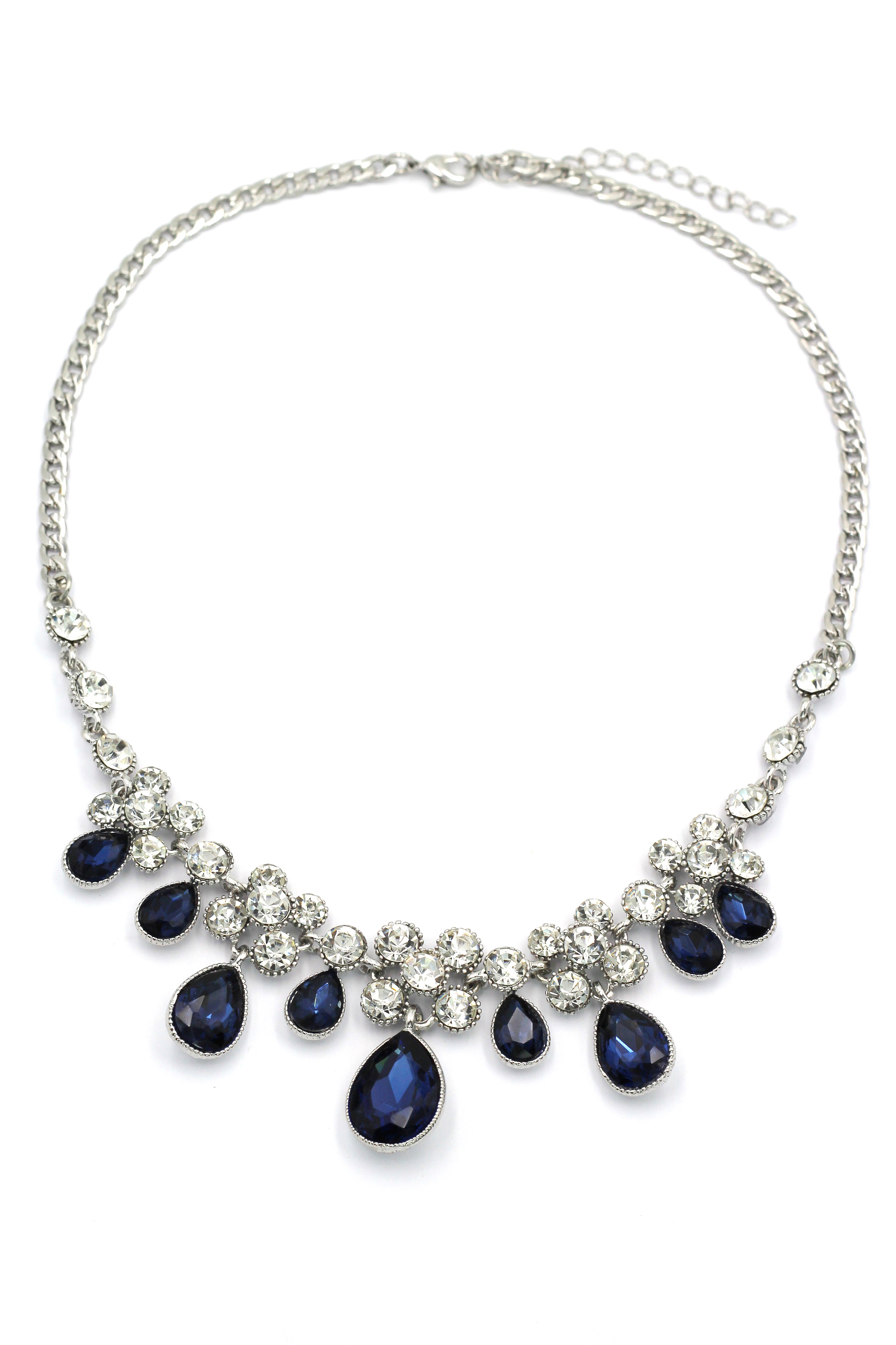 noble blue garnet crystal necklace – Ocean Fashion